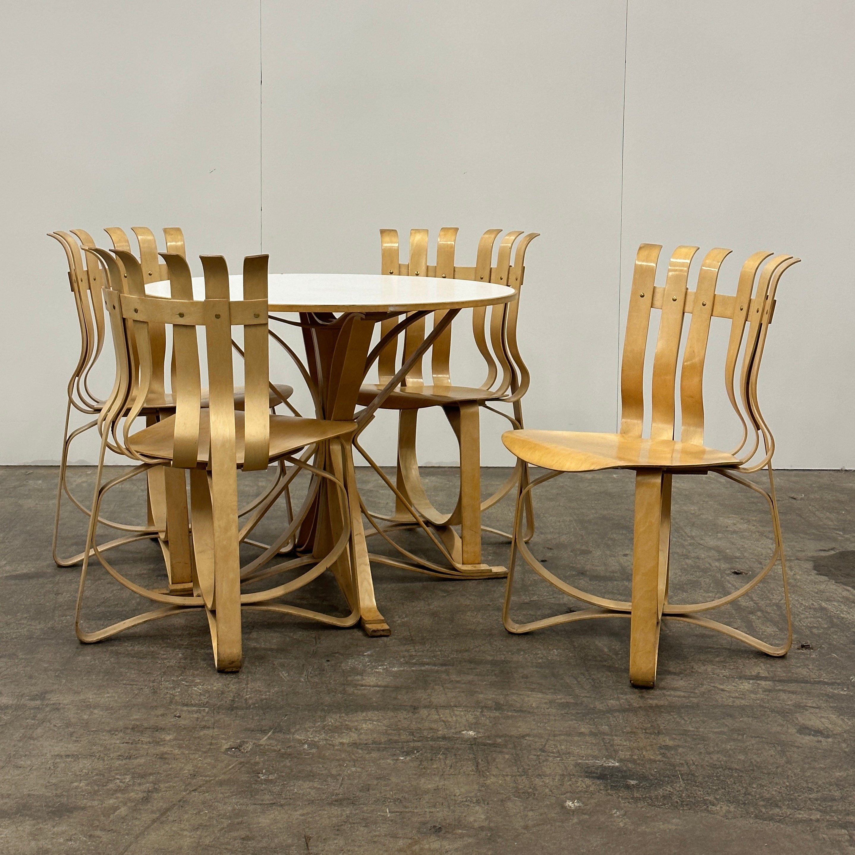 Hat Trick Chairs + Face Off Table Set by Frank Gehry for Knoll ...